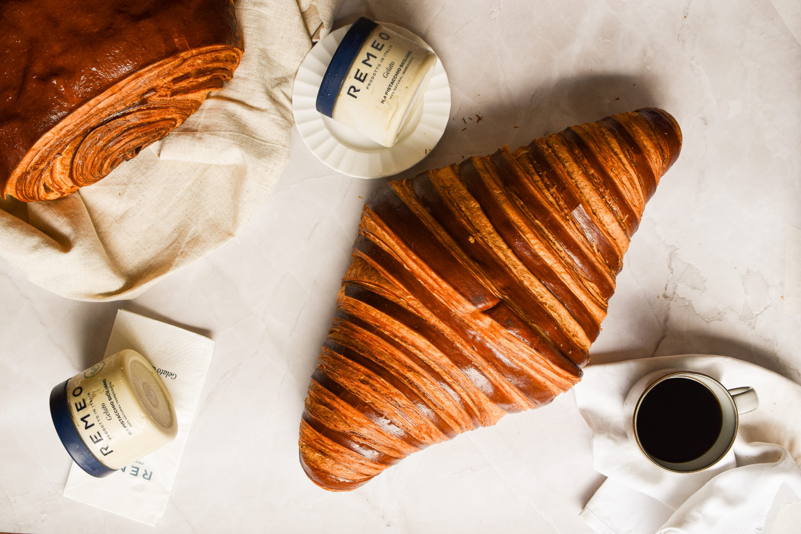 The Most Irresistible Croissant Gelato Dessert for Your Dinner Party